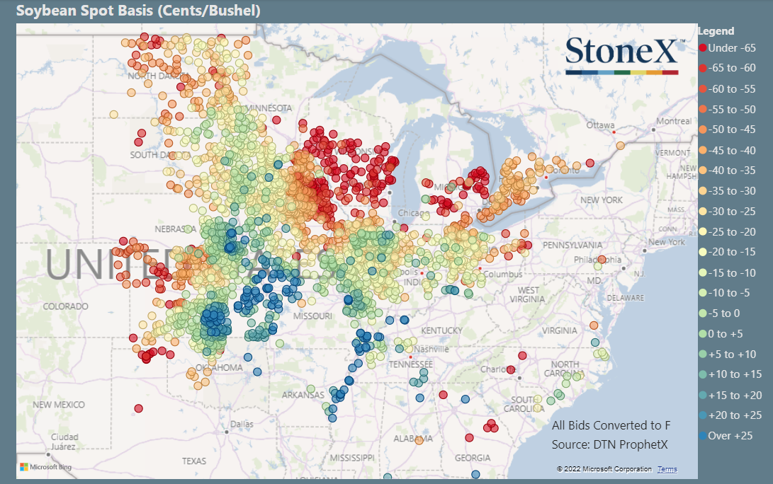 U.S. Soybean Basis Maps