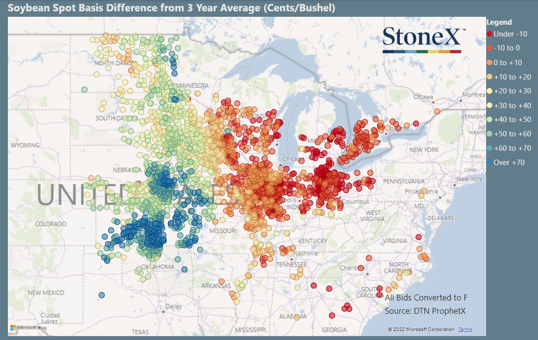 U.S. Soybean Basis Maps
