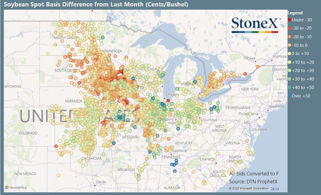 U.S. Soybean Basis Maps