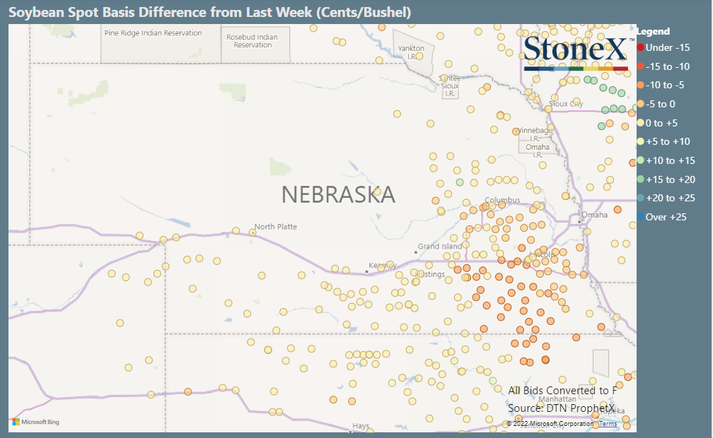 Nebraska Soybean Basis Maps
