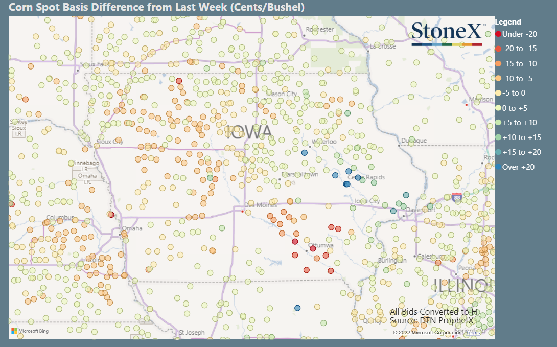 Iowa Corn Basis Maps