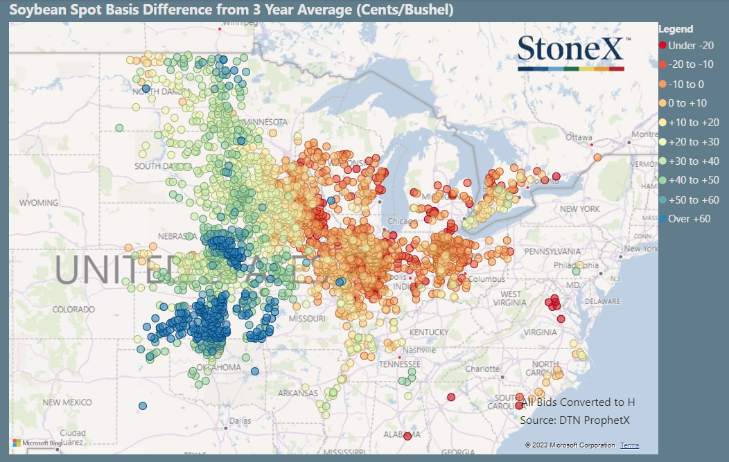U.S. Soybean Basis Maps