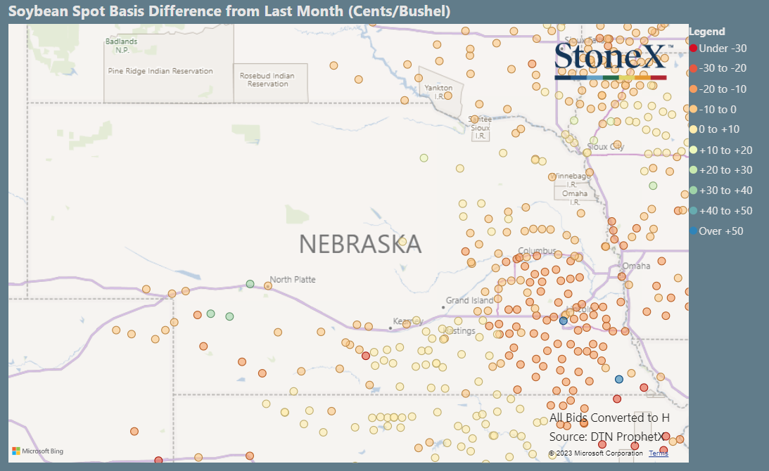 Nebraska Soybean Basis Maps