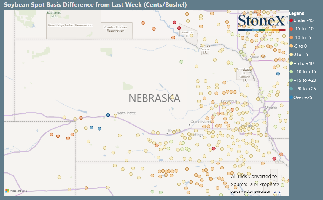 Nebraska Soybean Basis Maps