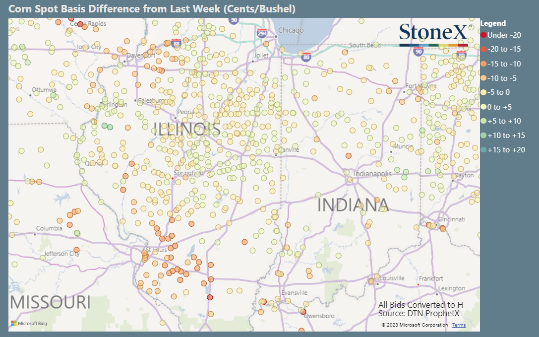 Illinois & Indiana Corn Basis Maps