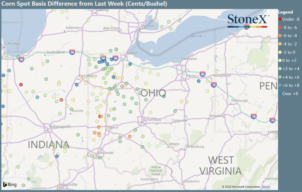 Ohio Corn Basis Maps