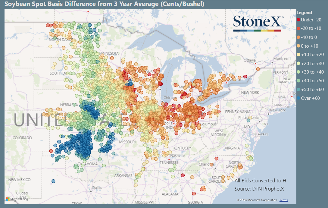 U.S. Soybean Basis Maps