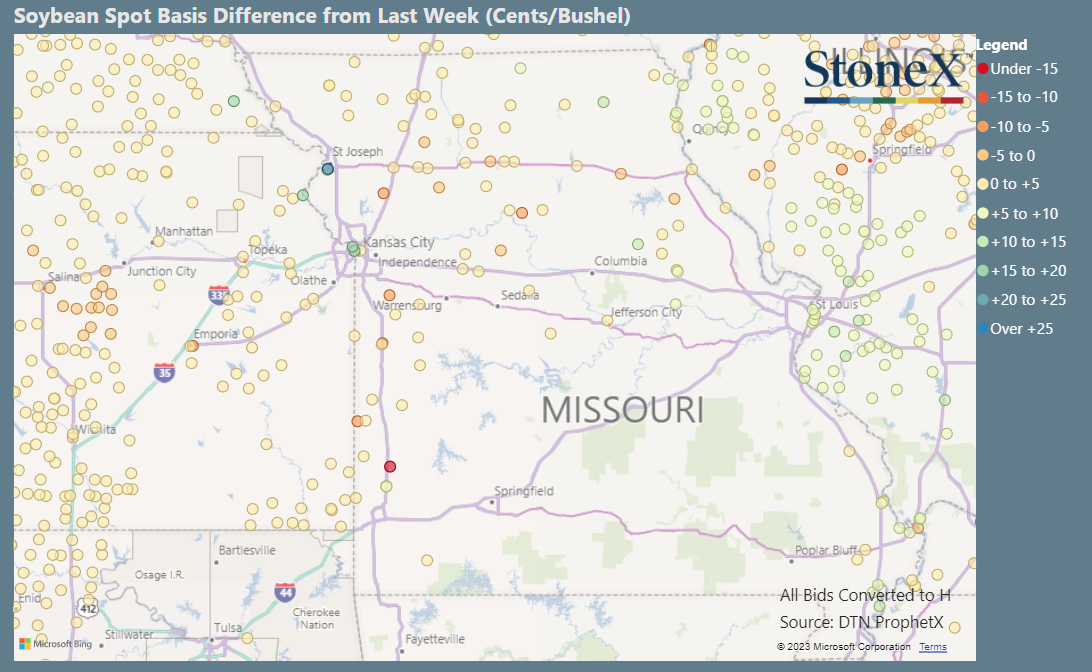 Missouri Soybean Basis Maps