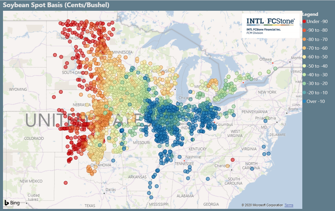 U.S. Soybean Basis Maps