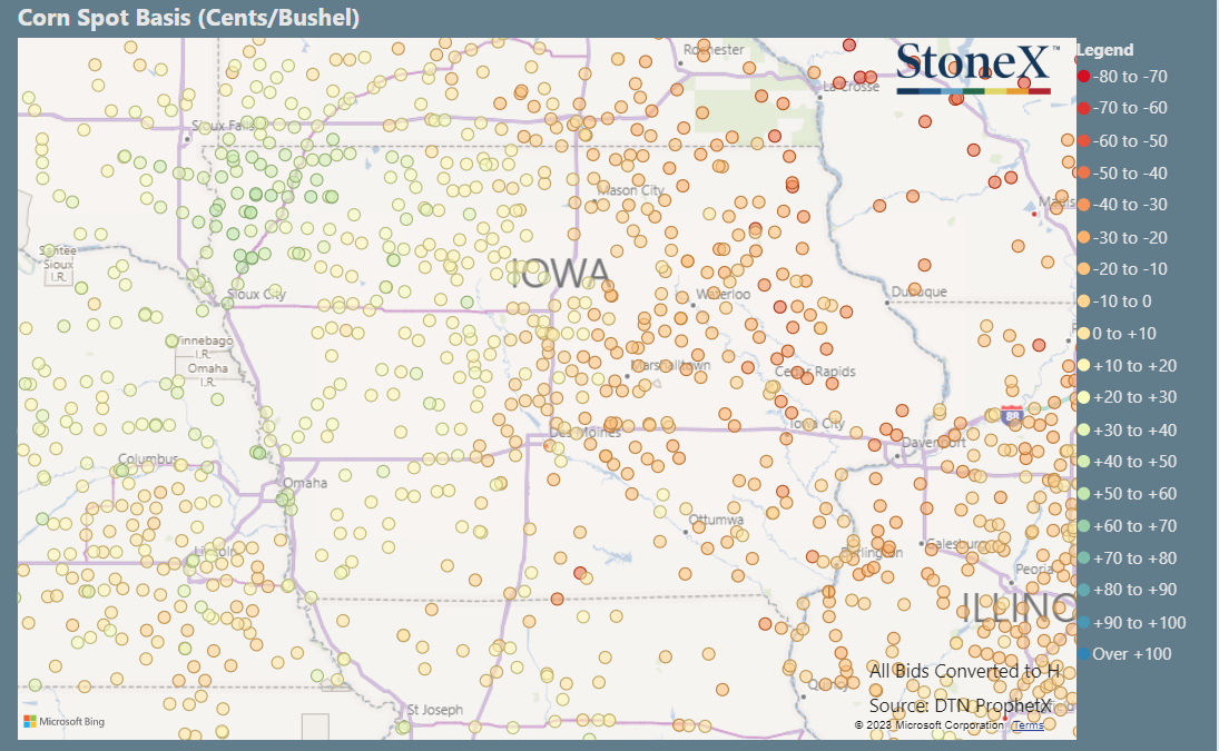 Iowa Corn Basis Maps