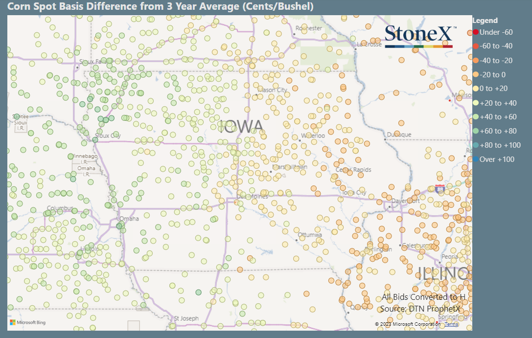 Iowa Corn Basis Maps