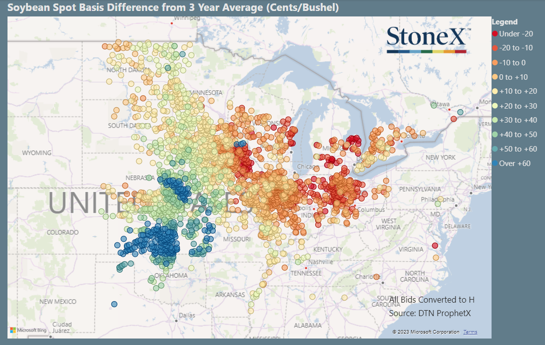 U.S. Soybean Basis Maps