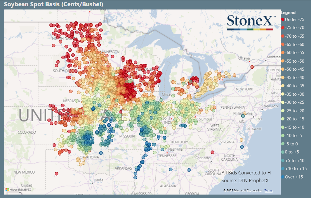 U.S. Soybean Basis Maps