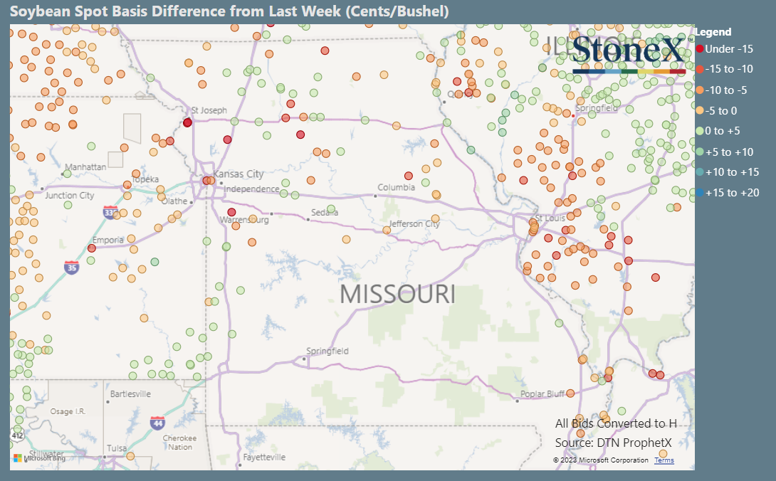 Missouri Soybean Basis Maps