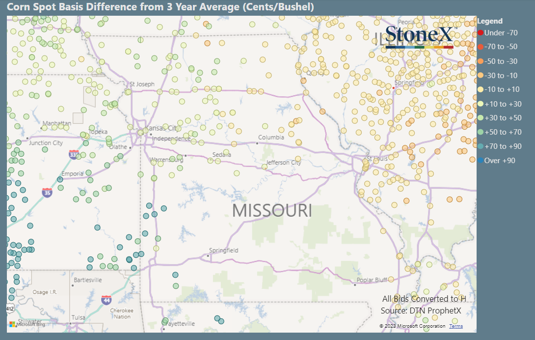 Missouri Corn Basis Maps