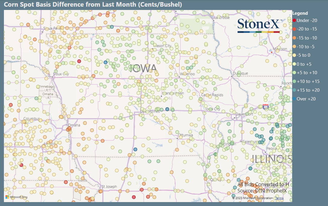 Iowa Corn Basis Maps