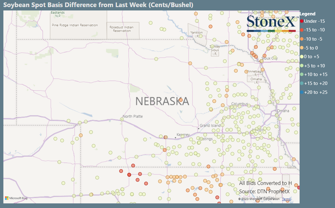 Nebraska Soybean Basis Maps