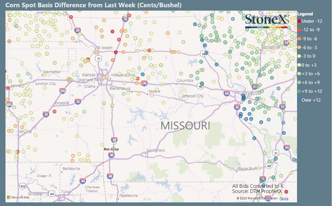 Missouri Corn Basis Maps