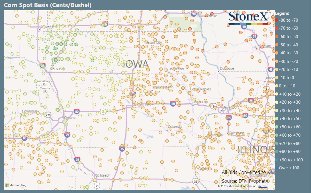Iowa Corn Basis Maps