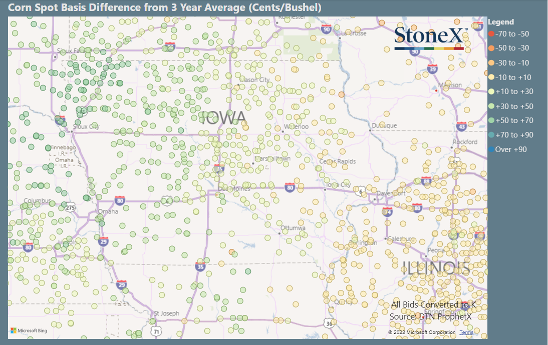 Iowa Corn Basis Maps