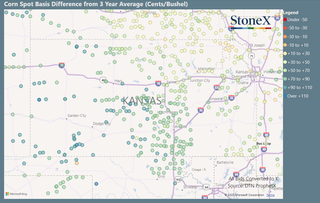 Kansas Corn Basis Maps