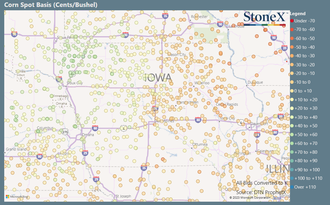 Iowa Corn Basis Maps