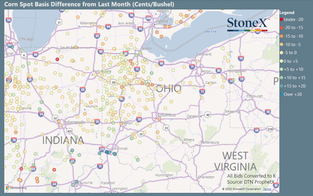 Ohio Corn Basis Maps