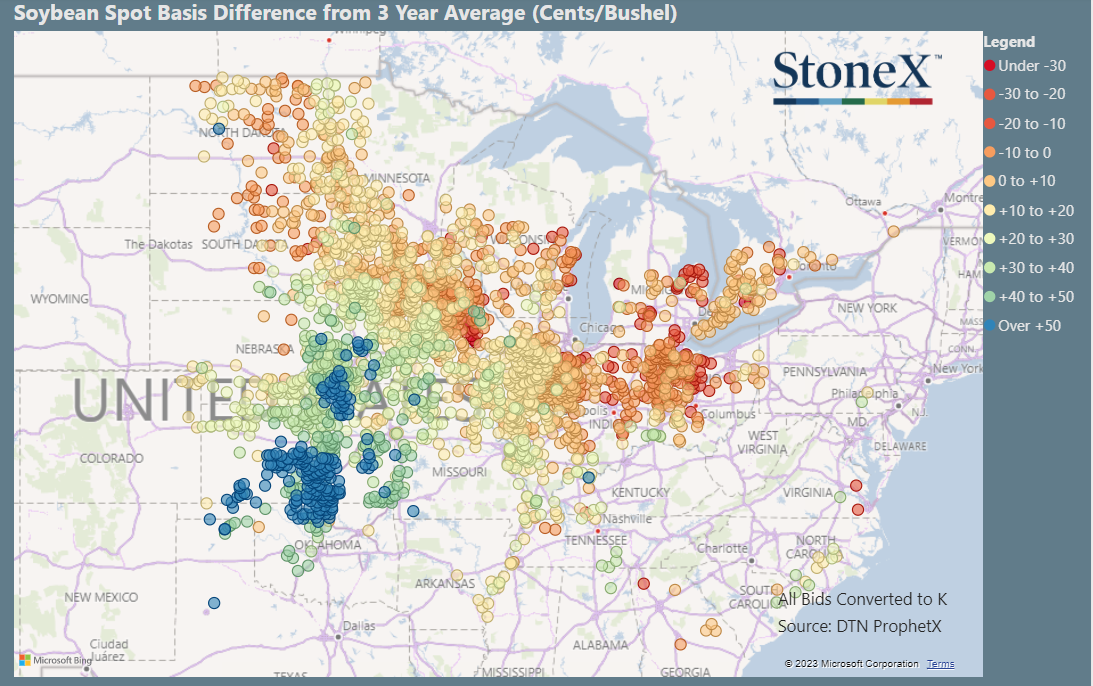 U.S. Soybean Basis Maps