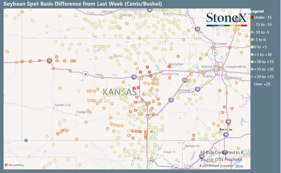 Kansas Soybean Basis Maps