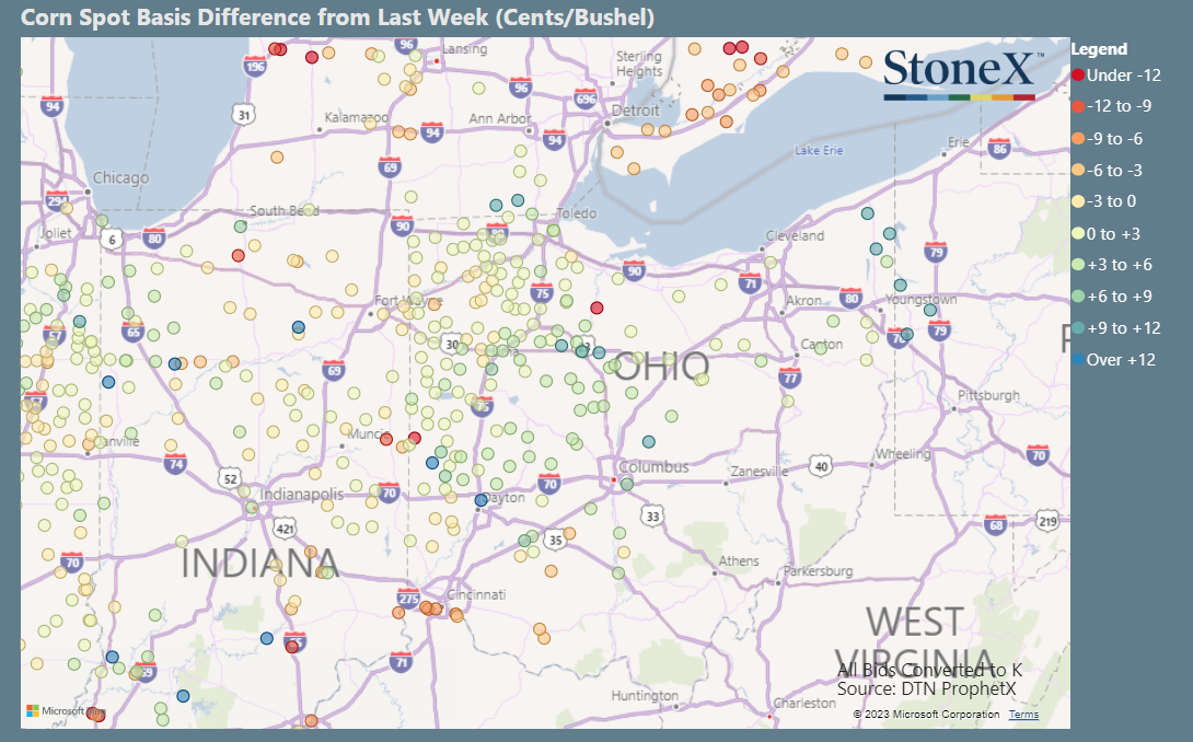 Ohio Corn Basis Maps
