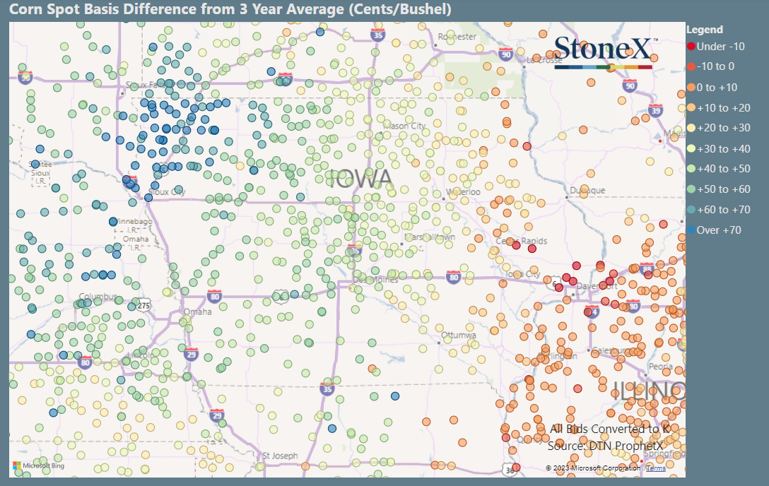 Iowa Corn Basis Maps