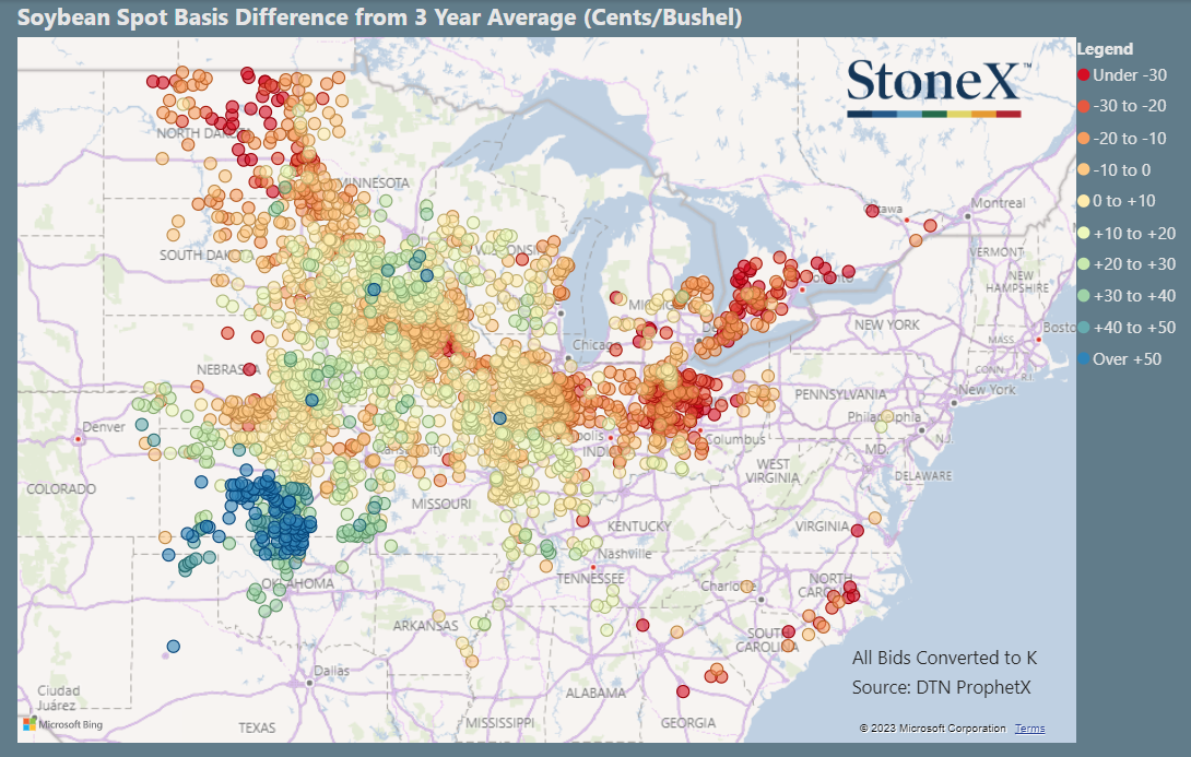 U.S. Soybean Basis Maps