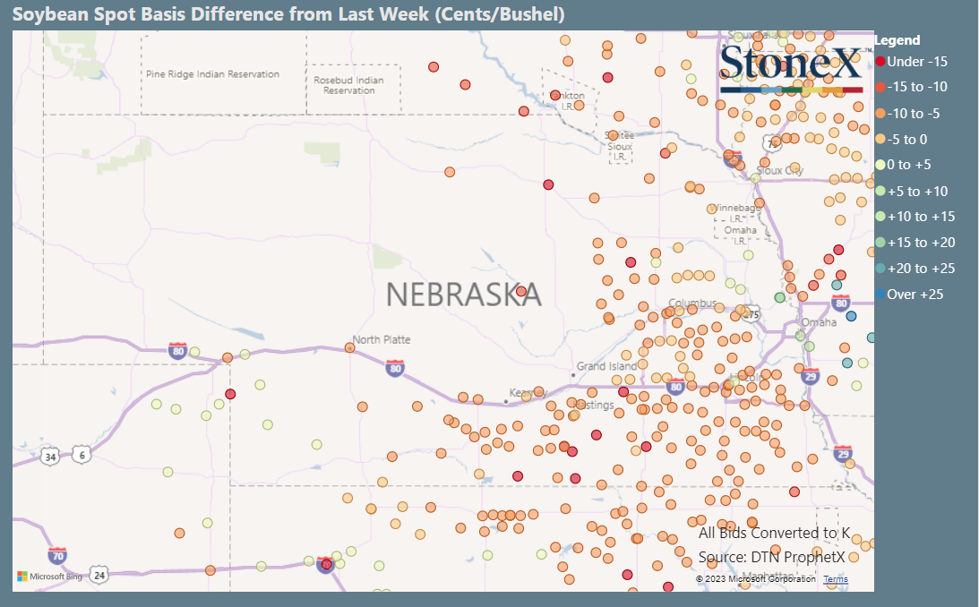 Nebraska Soybean Basis Maps