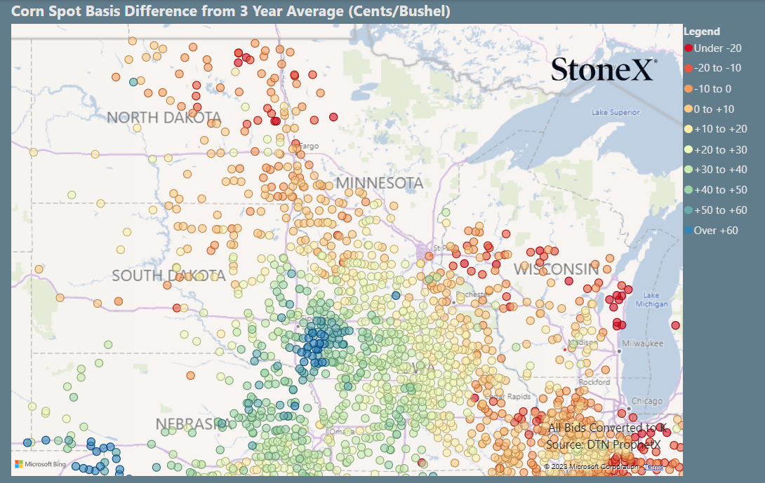 Minnesota Corn Basis Maps