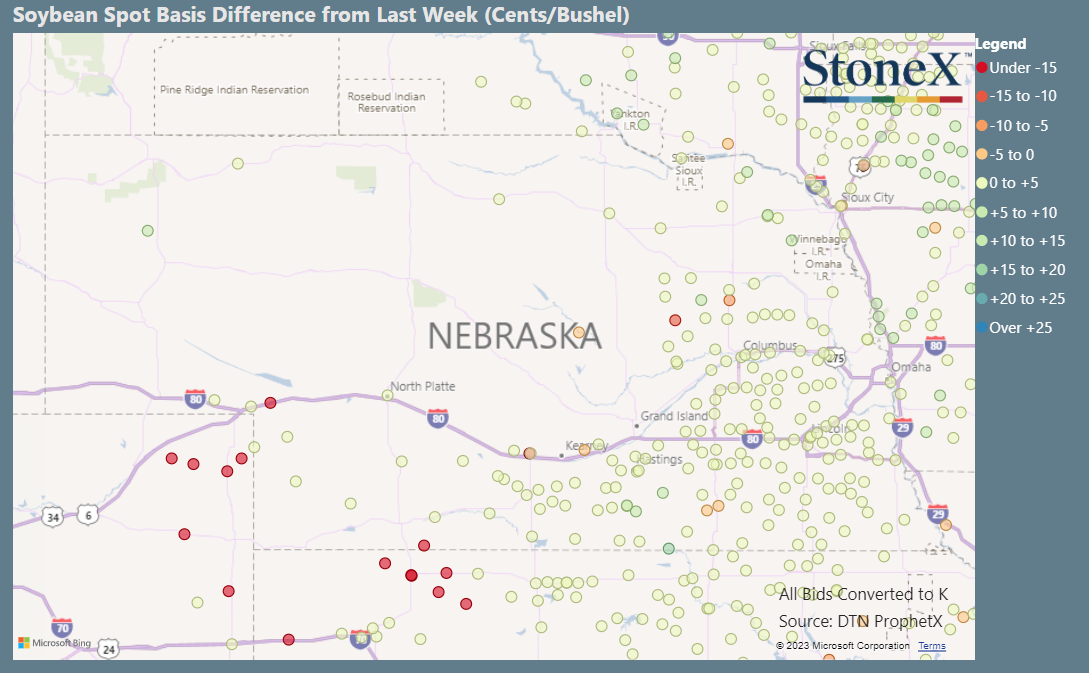 Nebraska Soybean Basis Maps