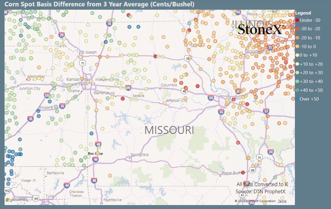 Missouri Corn Basis Maps