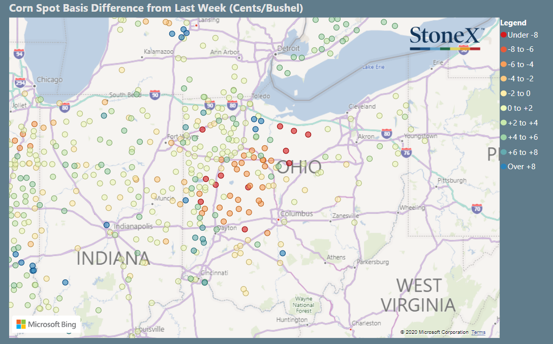 Ohio Corn Basis Maps