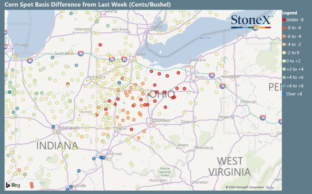 Ohio Corn Basis Maps